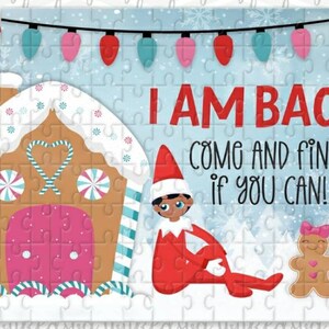 Elf Arrival Puzzle, Elf is Back, Christmas Elf, Santa's Helper ...
