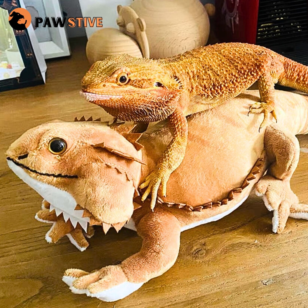 Bearded Dragon Lizard Stuffed Toy Funny Gift Lizard Plushie Weird ...