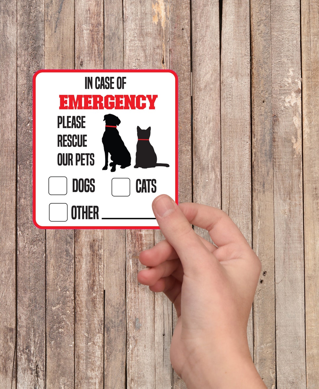 Pet Rescue Decal, Emergency Rescue Sticker for Pet Parents, Fire Rescue ...