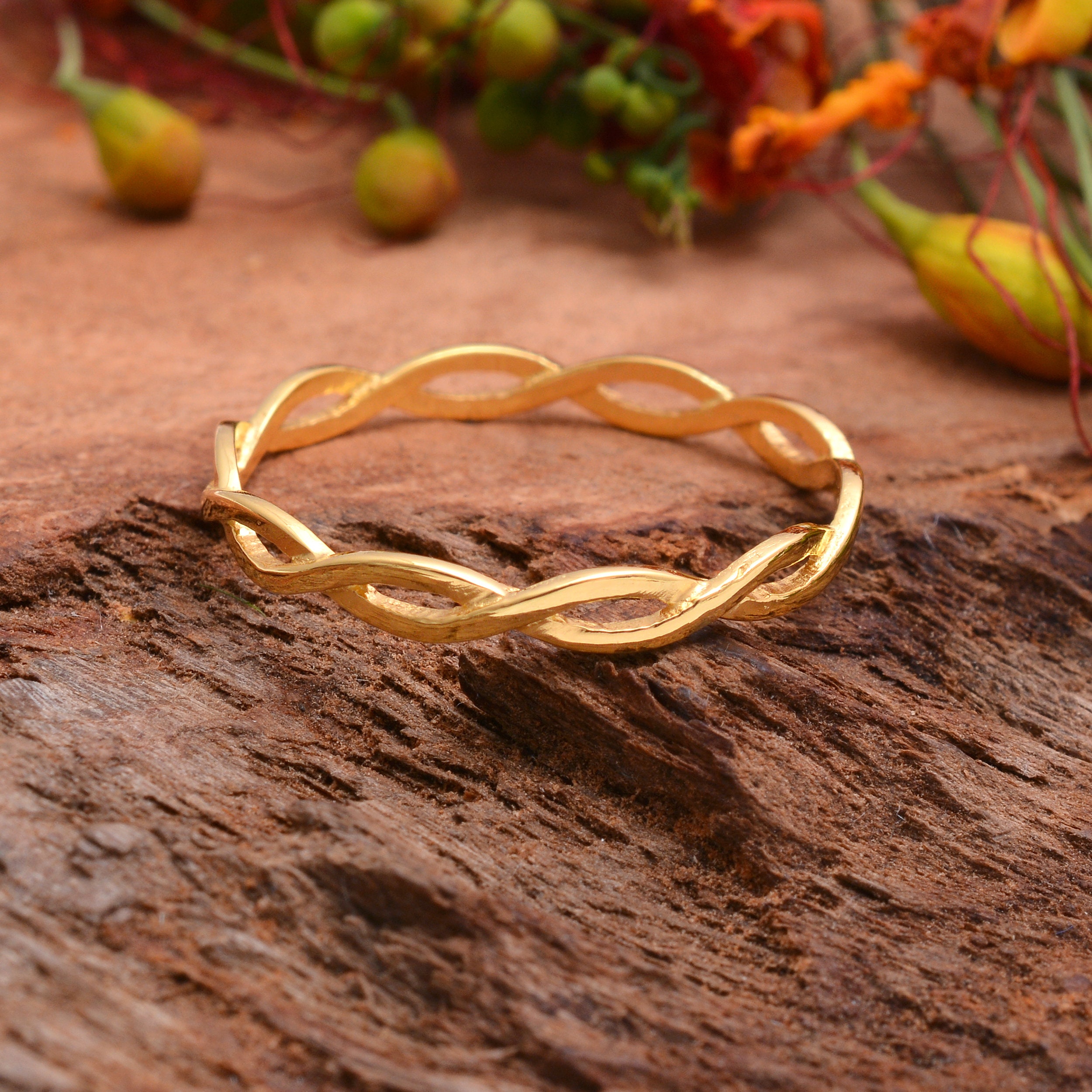 Anillo de giro / Anillo de giro infinito / Oro amarillo de 14 - Etsy España