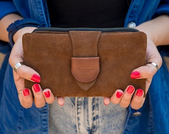 Suede Wallet - Etsy