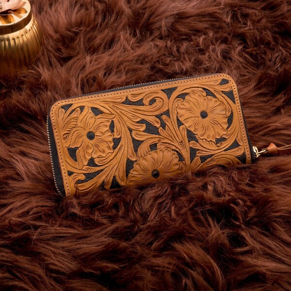 Hand Tooled Wallet - Etsy