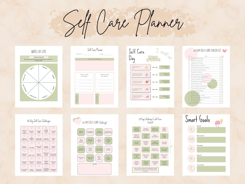Self Care Planner | Wellness Planner | Self Care Journal | Digital ...