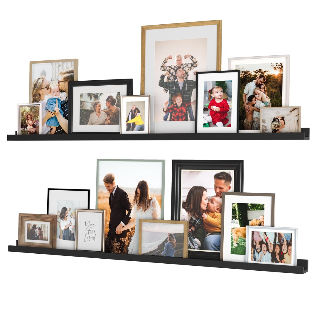 Floating Picture Ledge Shelf for Living Room Decor 60 X 3.6 Set of 2 ...