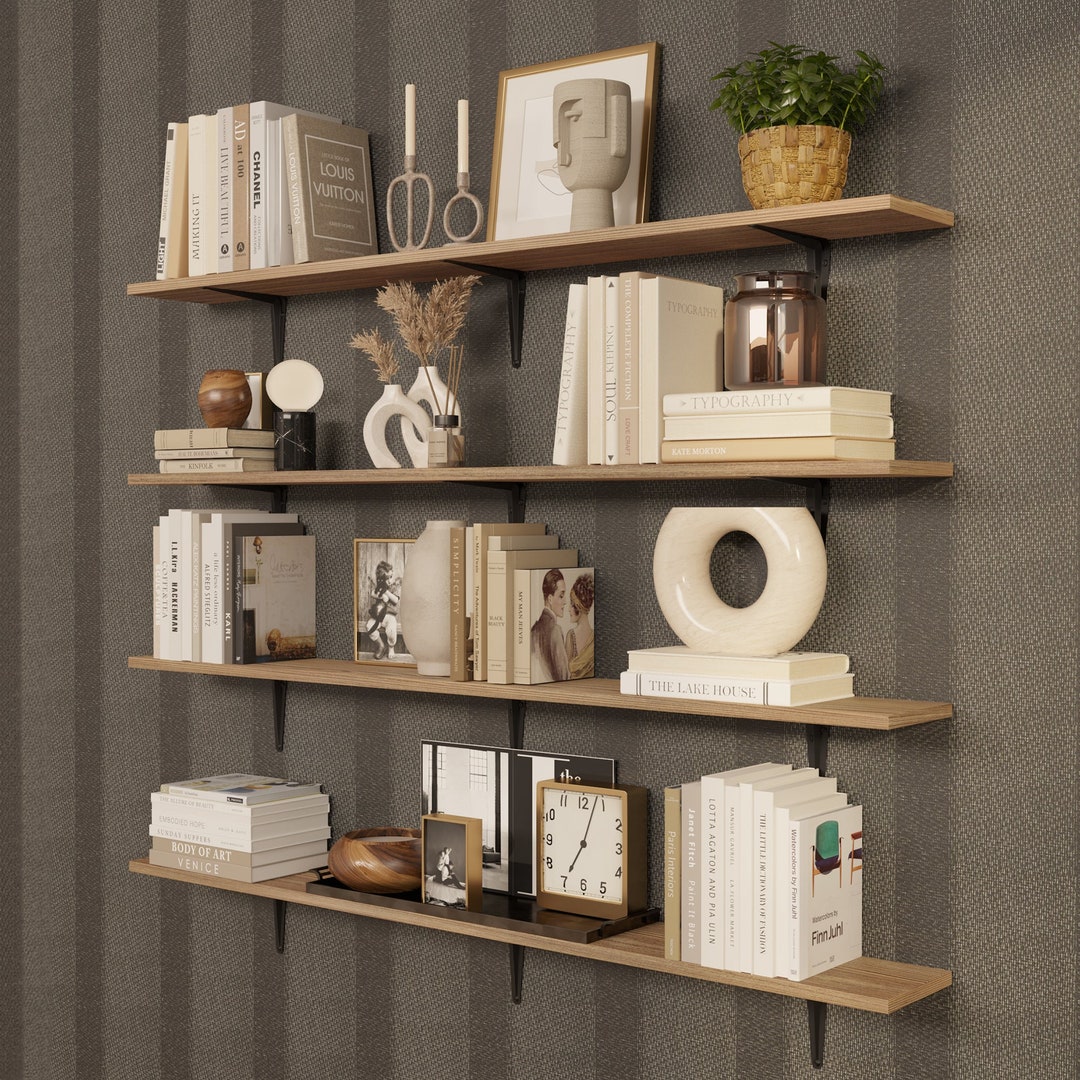 48x6 Floating Shelves for Wall Storage, Living Room Book Shelf for Wall ...