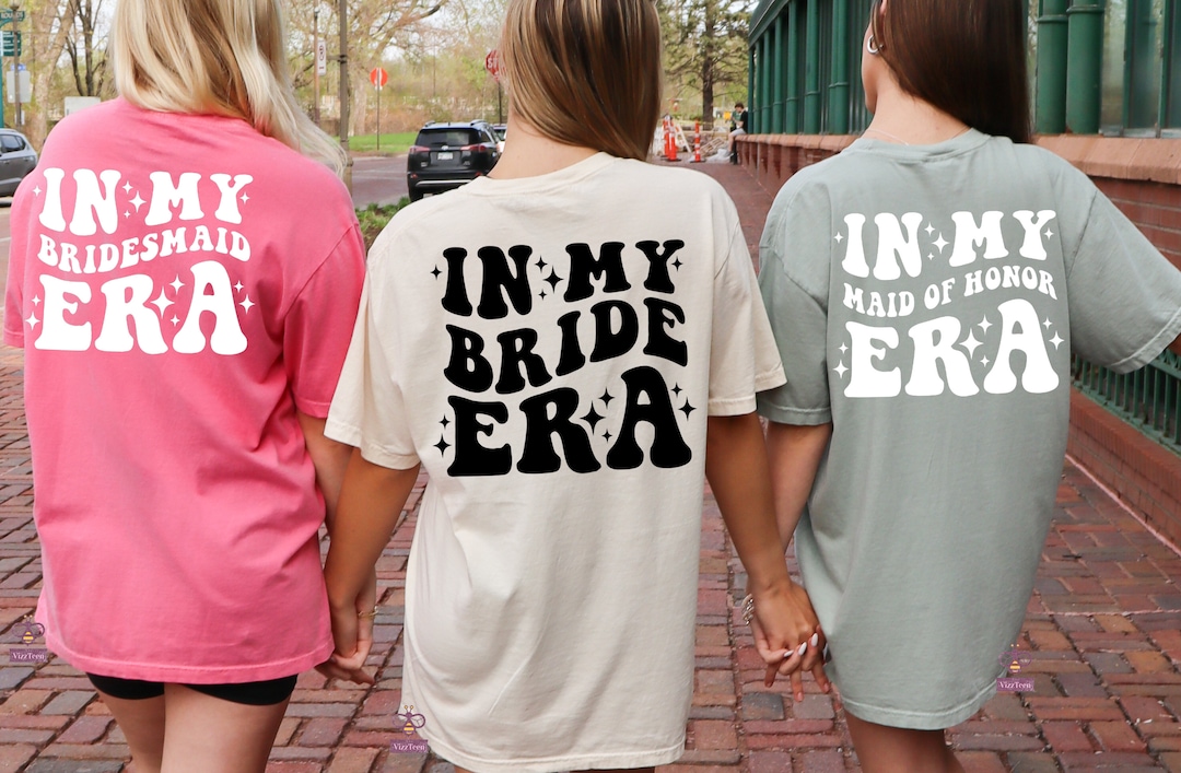 In My Bride Era Shirt, Bridesmaid Shirt, Trendy Comfort Colors Pocket ...
