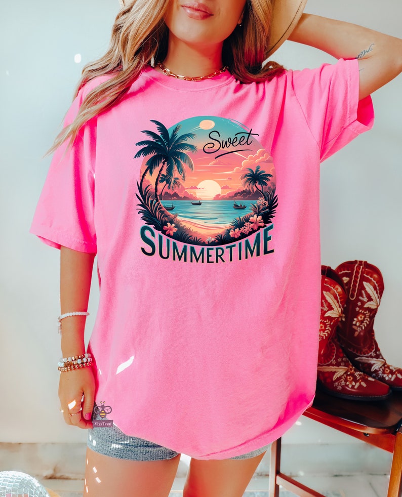 Sweet Summertime Shirt, Summer Trip Comfort Colors T-shirt, Retro Beach ...