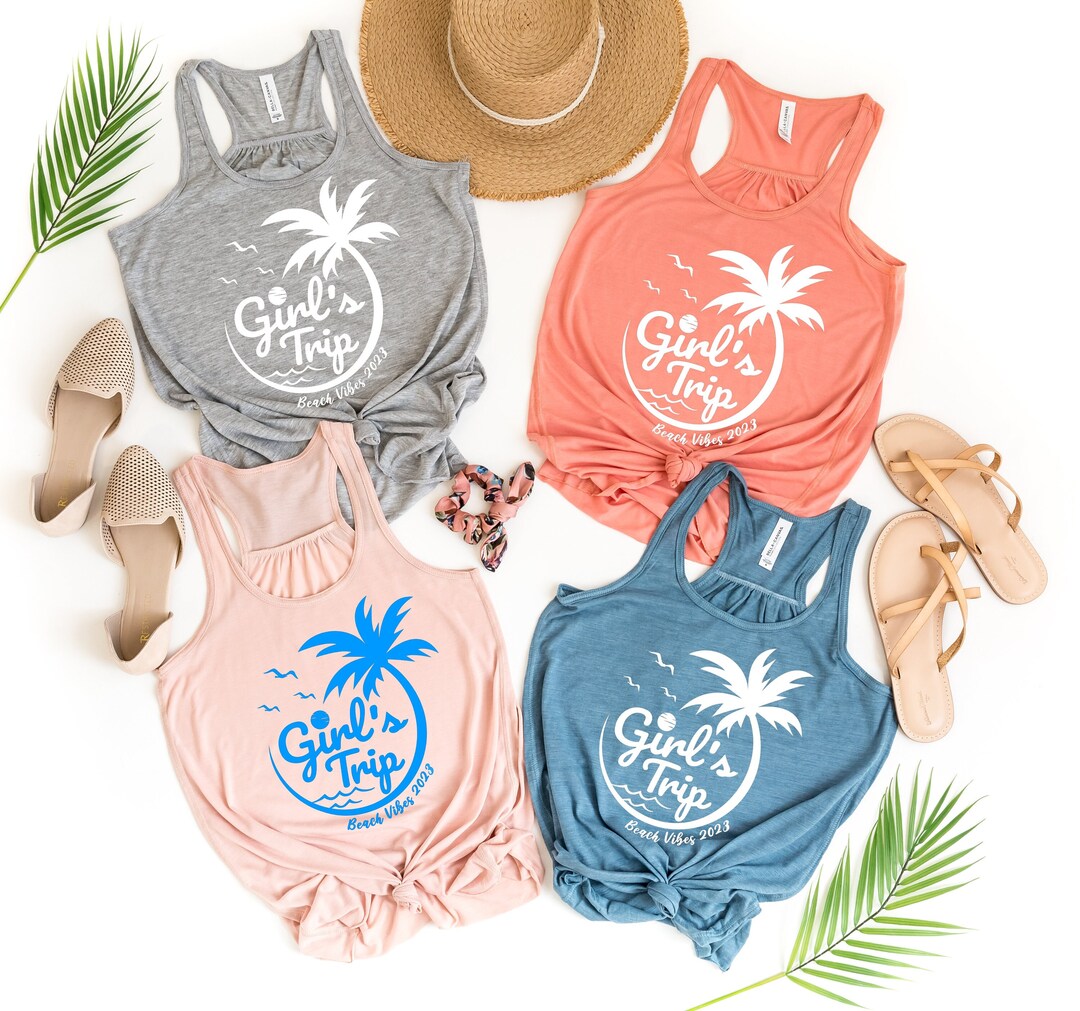 Girls Trip Shirts, Custom Beach Tanks for Girls Trip, Custom Vacation T ...