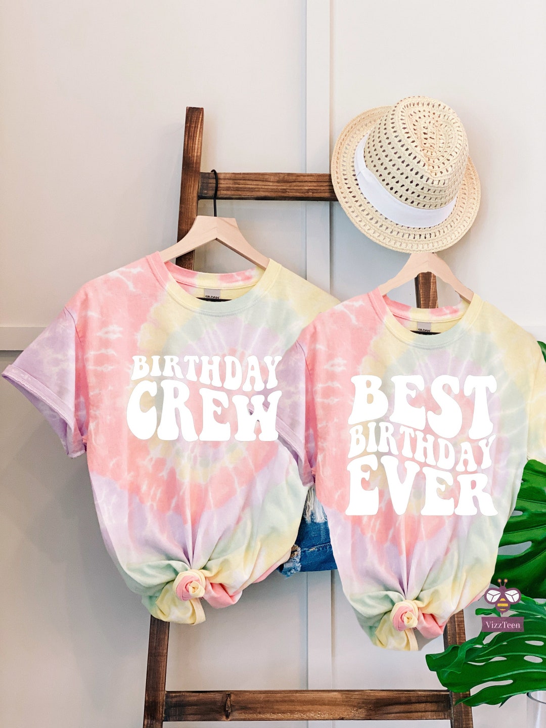 Birthday Party Shirts, Tie Dye Birthday Shirts, Retro Birthday Squad ...
