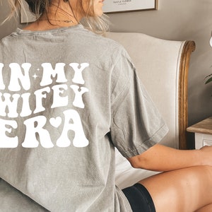 In My Wifey Era Shirt, Custom Wifey Shirt, Trendy Comfort Colors Pocket Shirt, Wedding Gifts ...