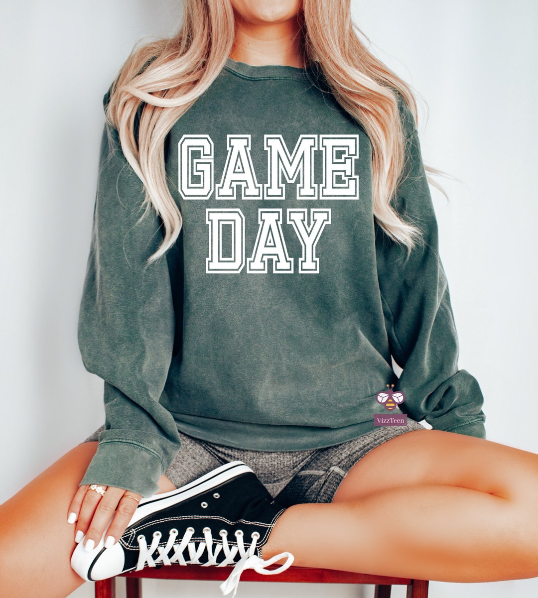 Game Day Sweatshirt, Comfort Colors Sweatshirt, Football Sweatshirt ...