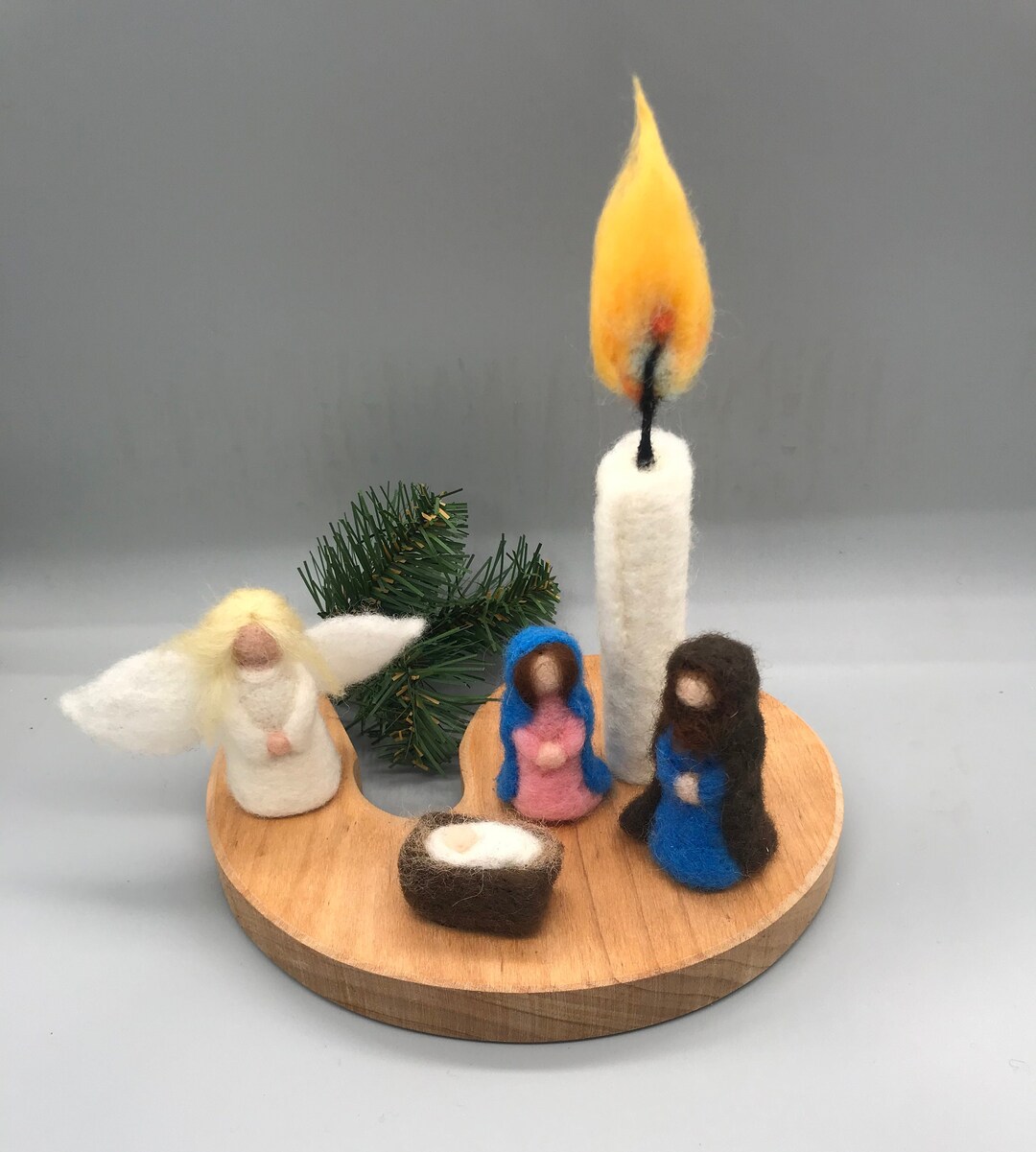 Small Nativity Figures Felted Felt Figure Nativity Set Holy Family ...