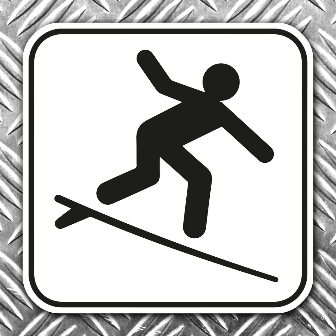 Surfing Stick Man Car Sticker 75mm X 75mm - Etsy