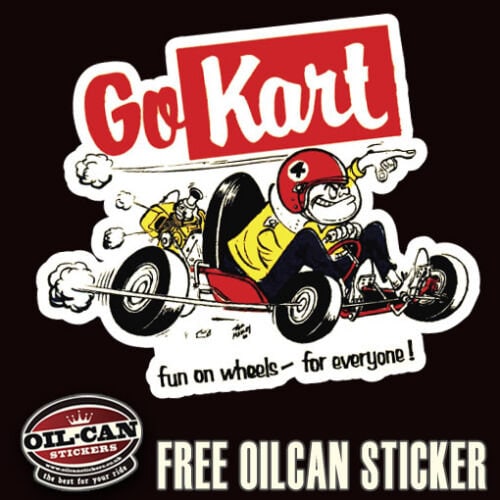 Retro Go Kart Karting Sticker 115 X 95mm - Etsy