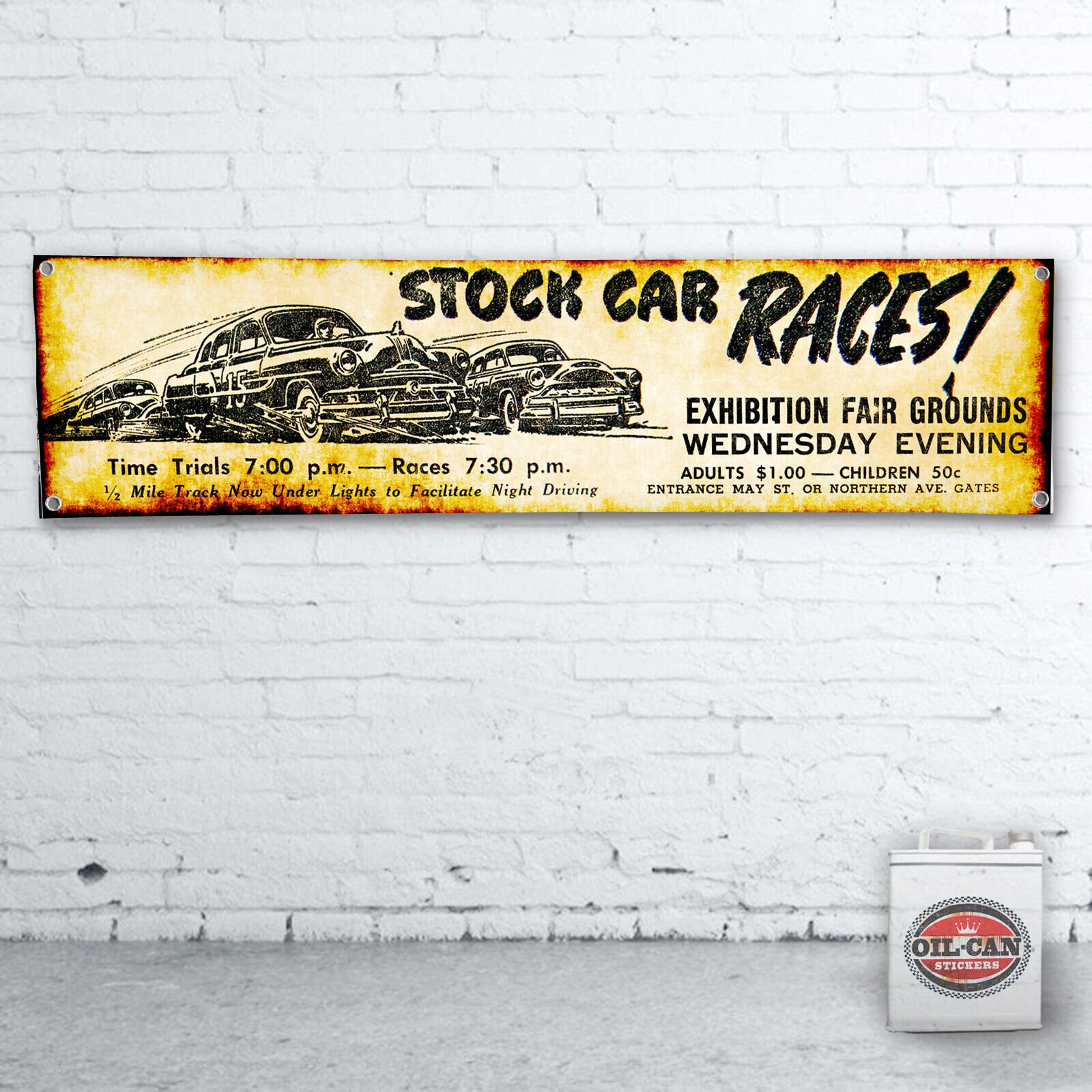 STOCK CAR RACING Banner / Heavy Duty for Workshop, Garage, Man Cave ...