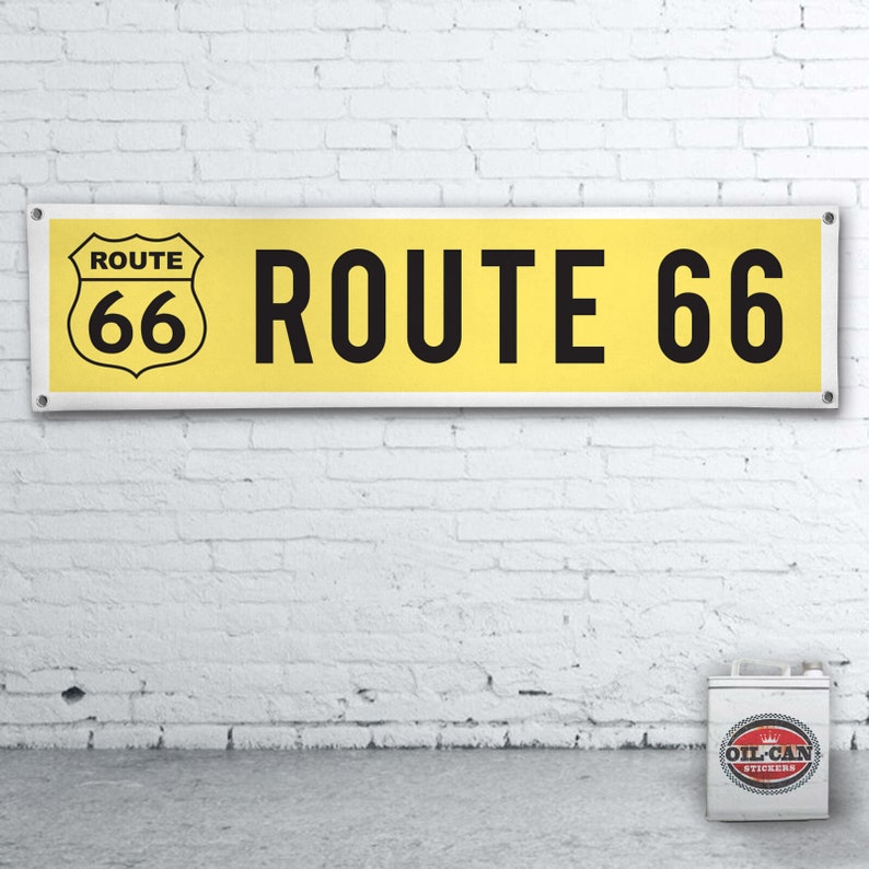 Route 66 Banner Heavy Duty Banner Workshop, Garage or Man Cave - Etsy