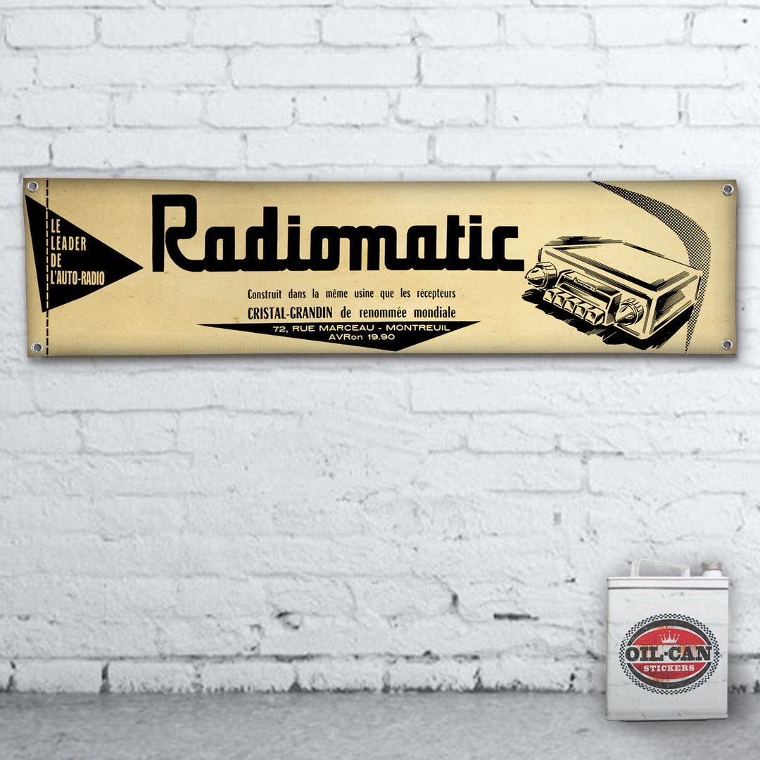 RADIOMATIC Car Radios Banner Heavy Duty Workshop, Garage Mancave - Etsy