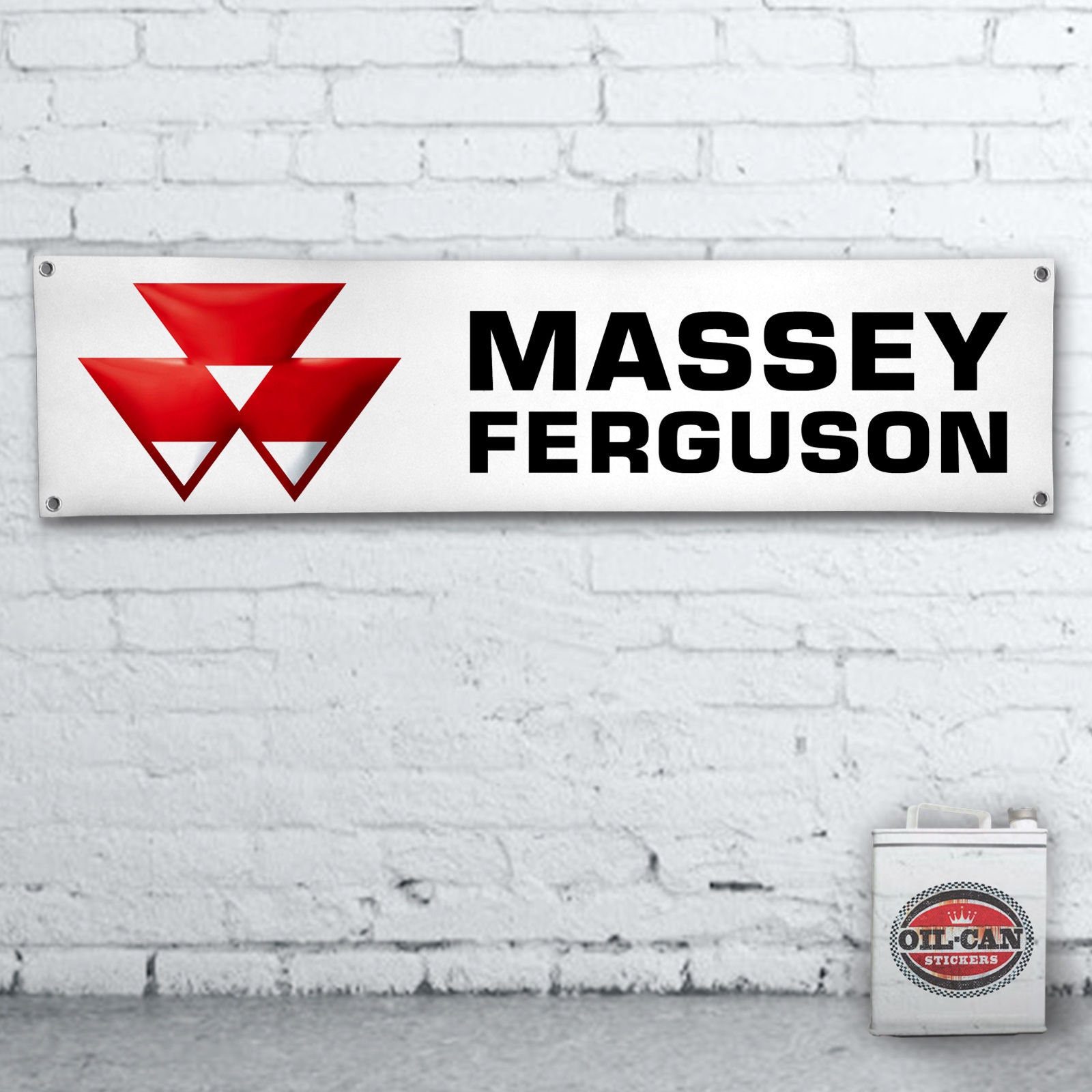 MASSEY FERGUSON GARAGE Banner – Heavy Duty for Workshop, 1200 X 305mm ...