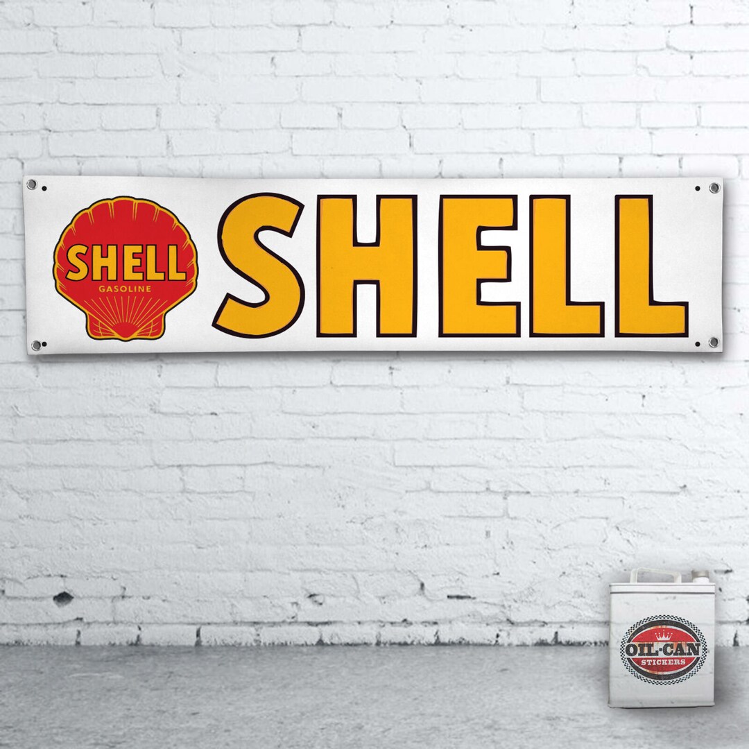 Classic Shell Banner – Heavy Duty Banner for Workshop, Garage or Man ...