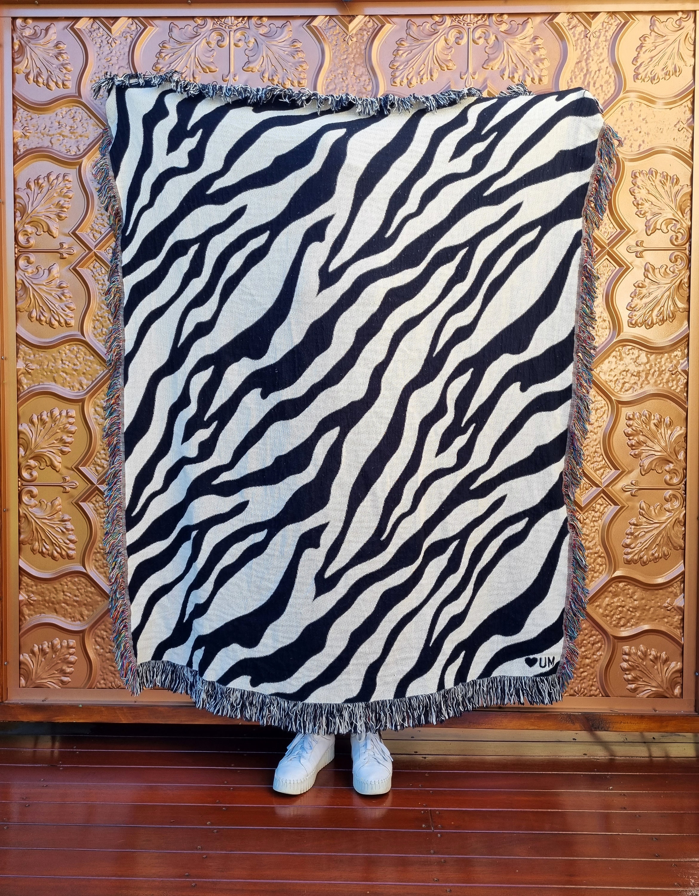 Zebra Throw Blanket, Animal Print Throw, Black and White, Throw Blanket ...