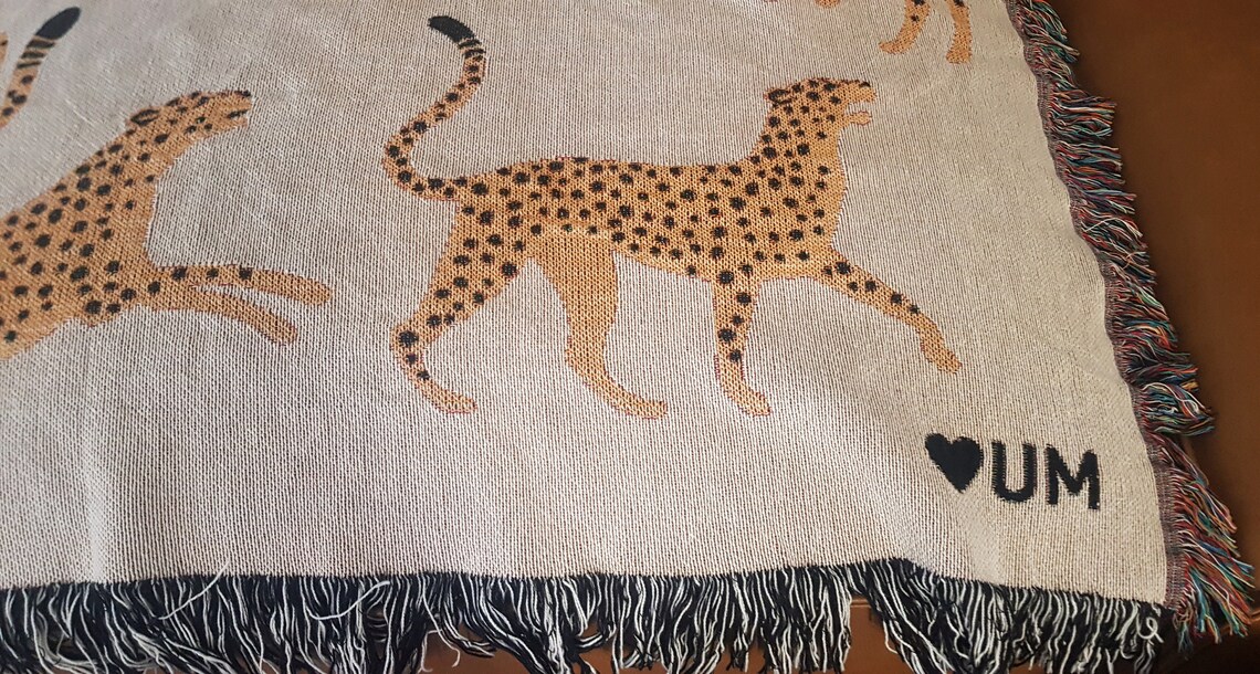 Cheetah Blanket Large Cheetah Throw Blanket Woven Tapestry - Etsy