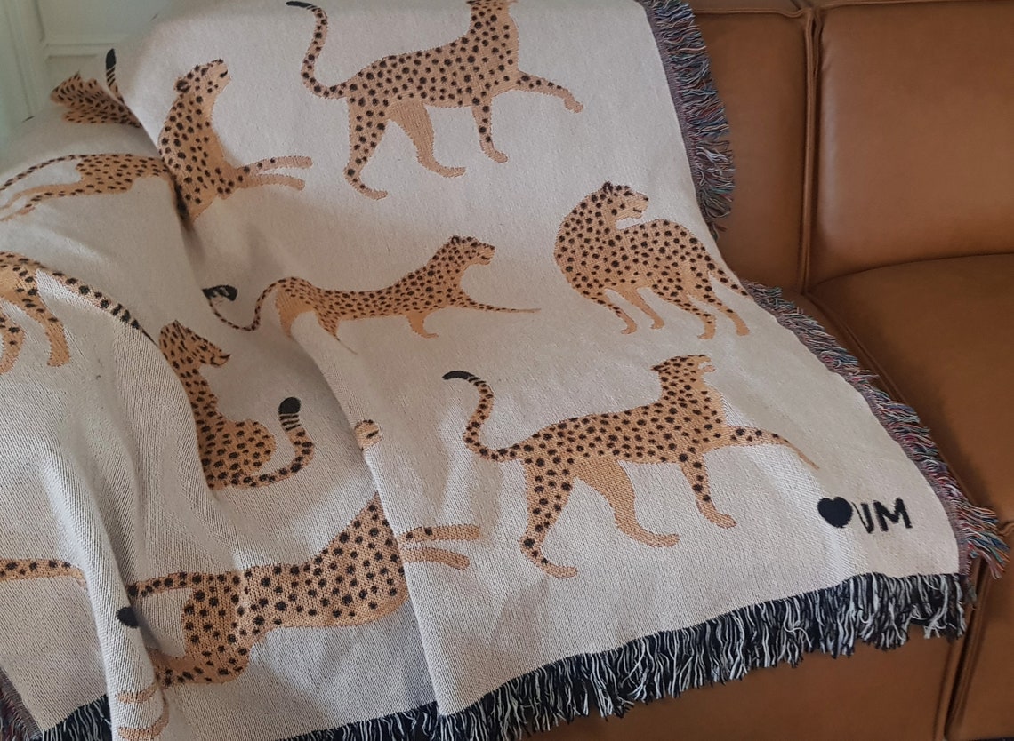 Cheetah Blanket Large Cheetah Throw Blanket Woven Tapestry - Etsy