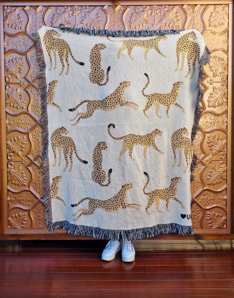 Cheetah Blanket Large Cheetah Throw Blanket Woven Tapestry - Etsy
