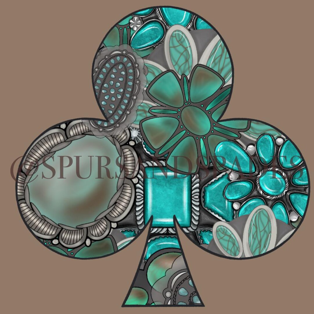 Turquoise Club Digital Download | Western PNG - Etsy