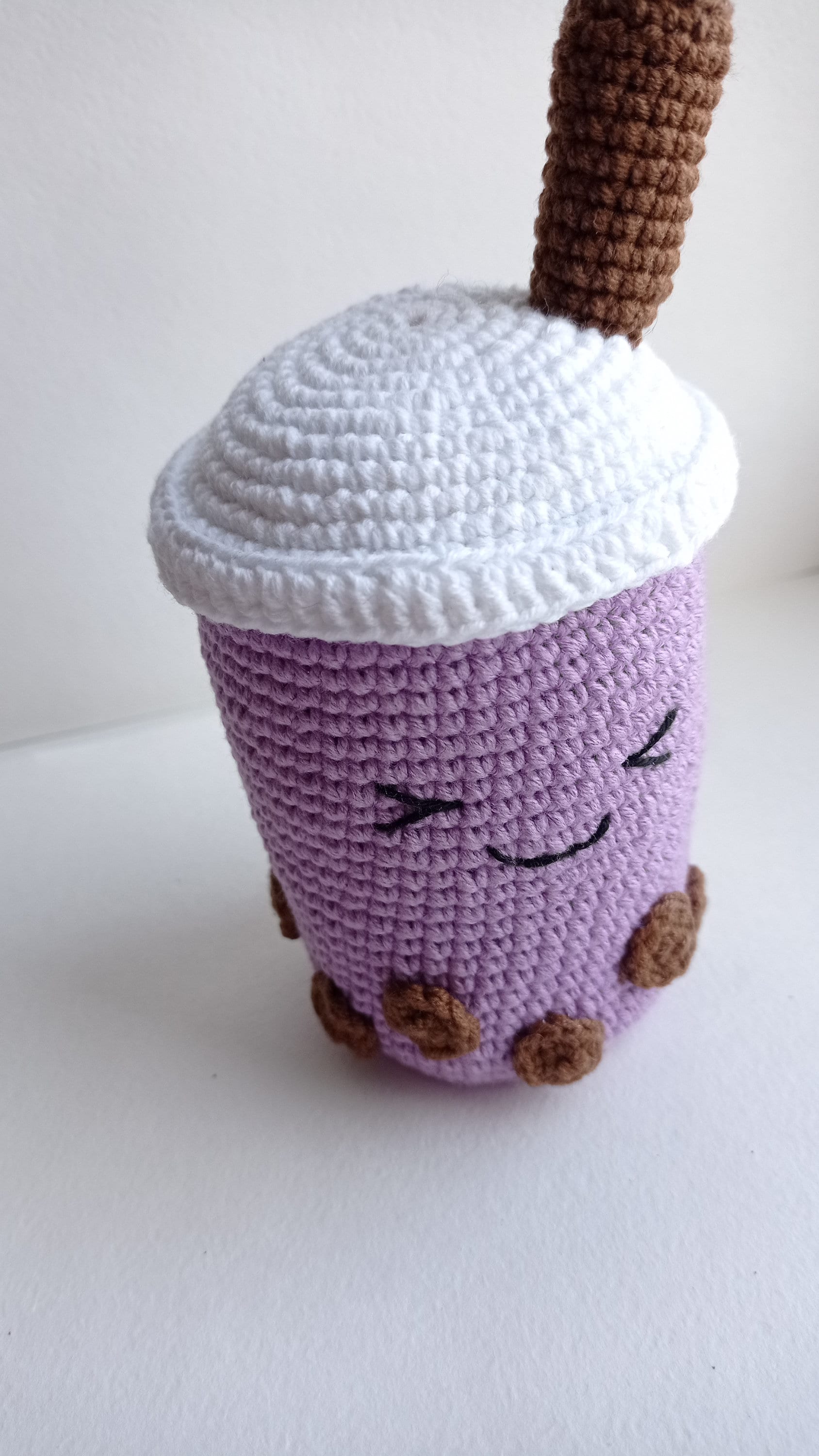 Kawaii Boba Tea Cup Cheer up Gift for Friend,boss Cute Crochet Home ...