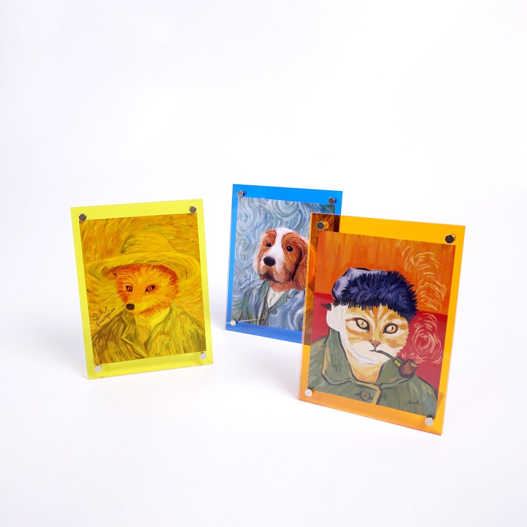Vincent Van Gogh Inspired Art Set – Three Unique Prints With Colored ...