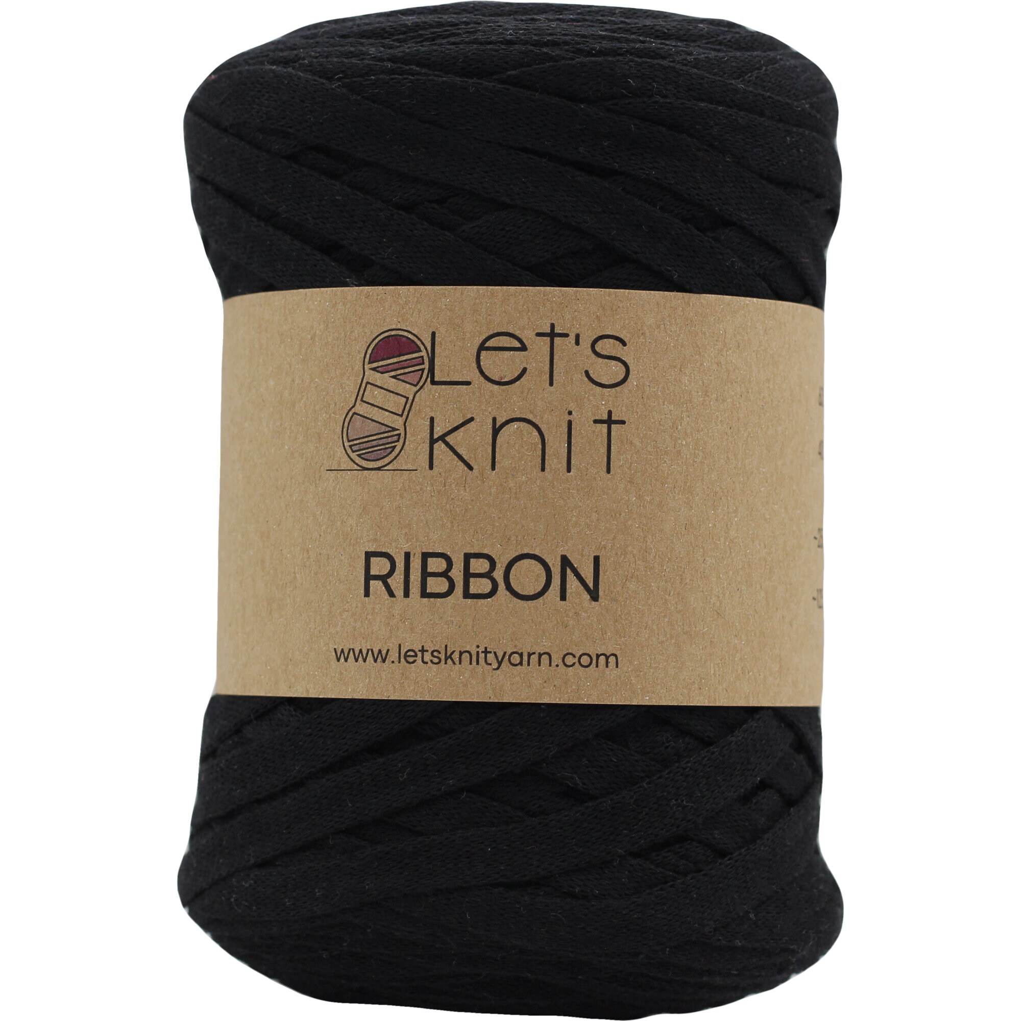 Ribbon Yarn 8mm recycled cotton ribbon 8.80oz 136 yards | Etsy