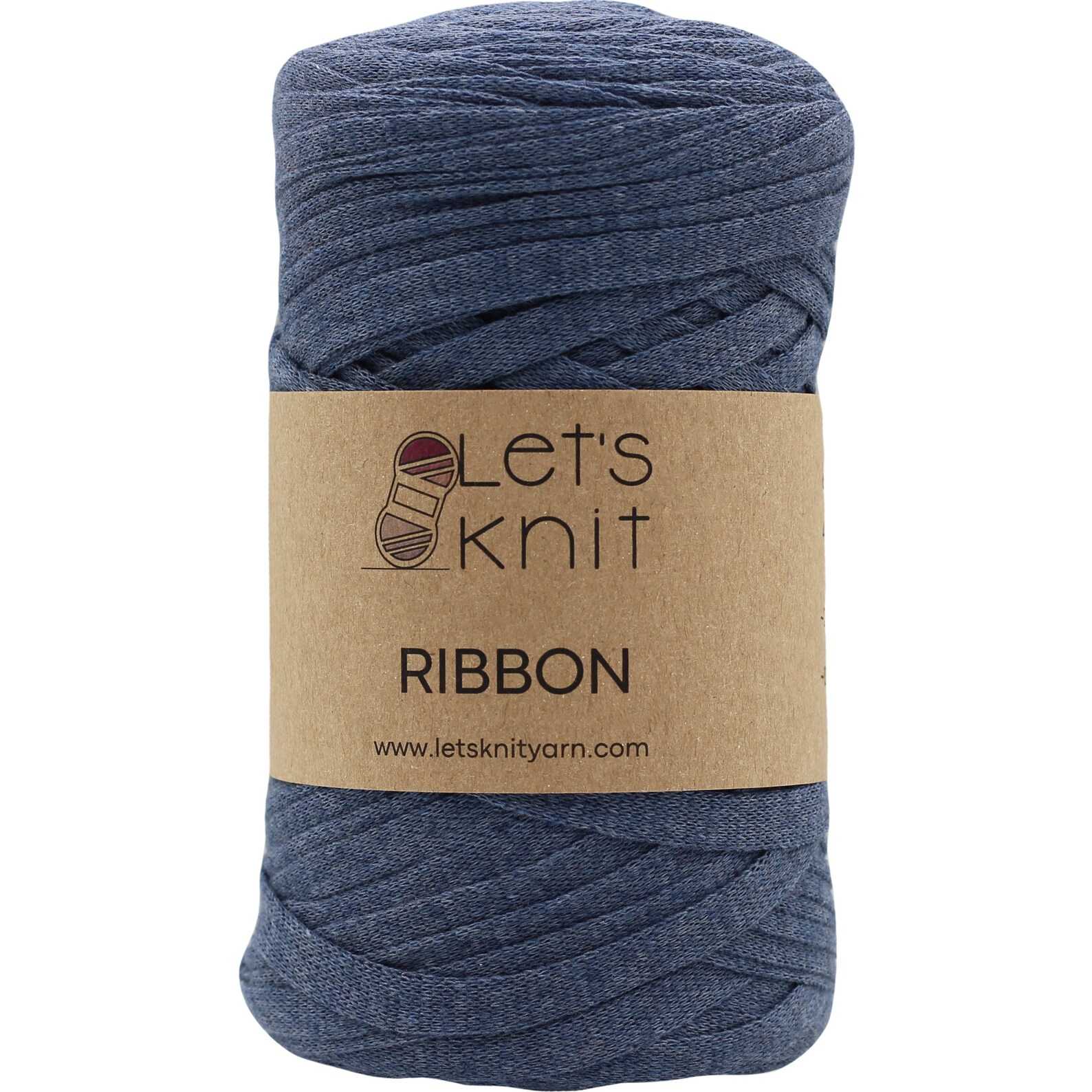 Ribbon Yarn 8mm recycled cotton ribbon 8.80oz 136 yards | Etsy