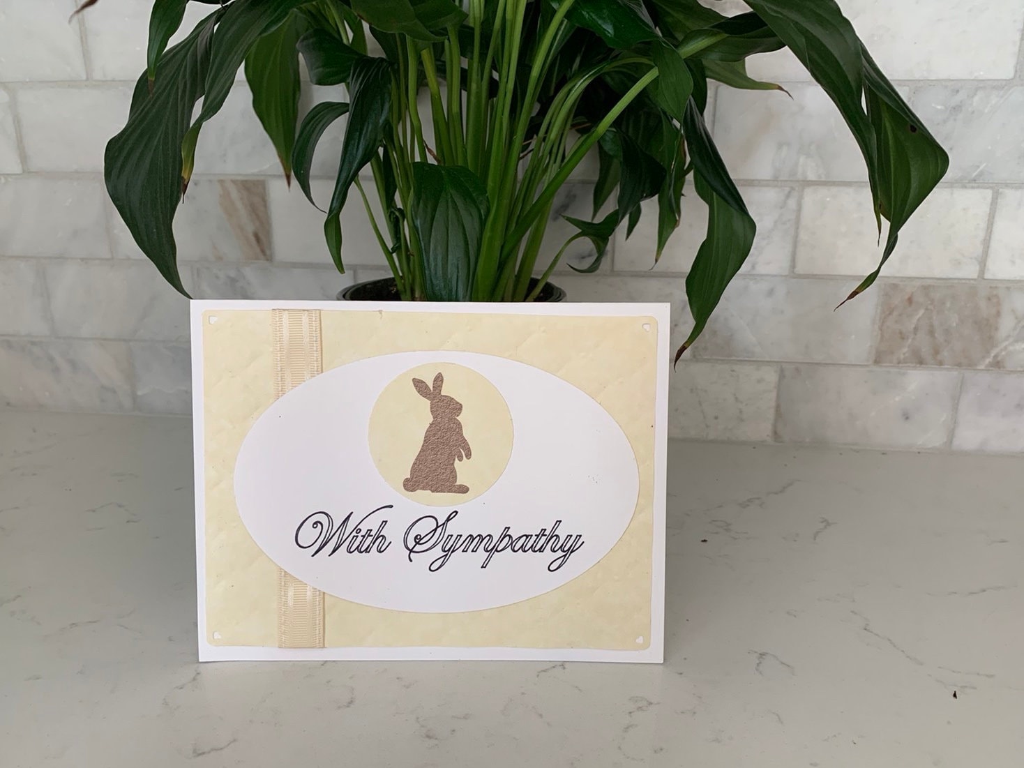 Rabbit Sympathy Card, Bunny Sympathy Card, Condolences Card, Sympathy ...
