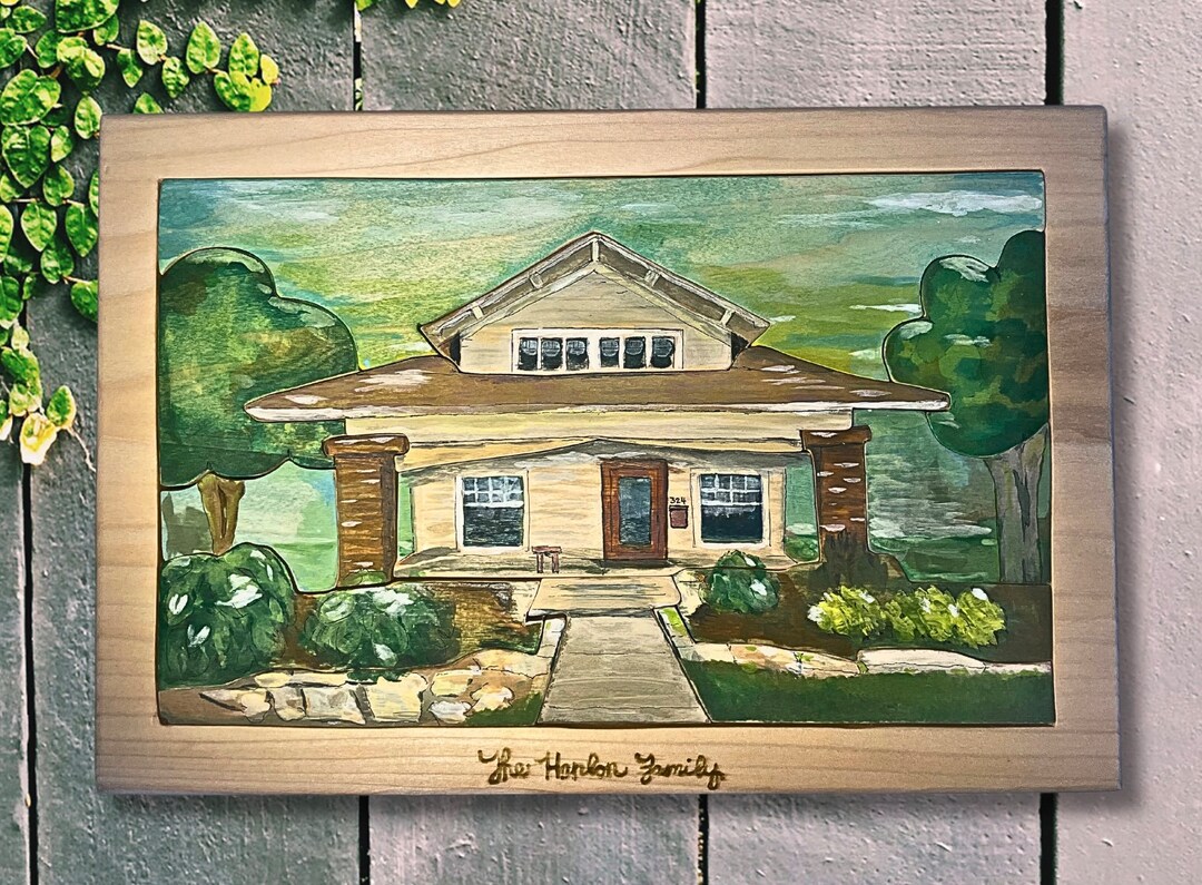 Custom Wooden House Puzzle - Etsy