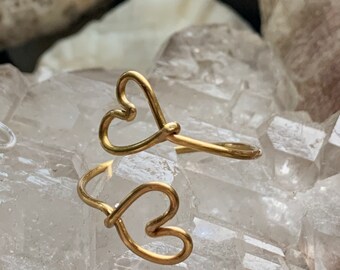 Double Heart Toe Ring - Etsy