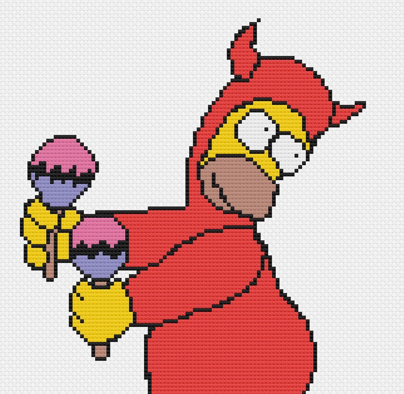Evil Homer Simpson Cross Stitch PDF Pattern Download - Etsy Canada