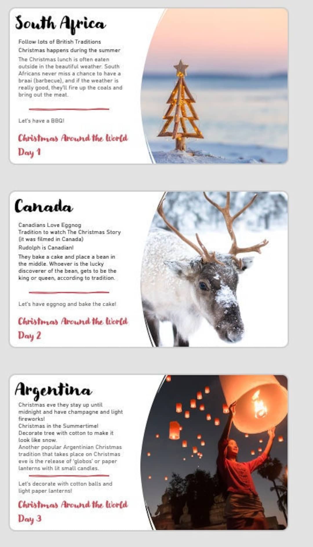 Christmas Around the World Advent Calendar - Etsy