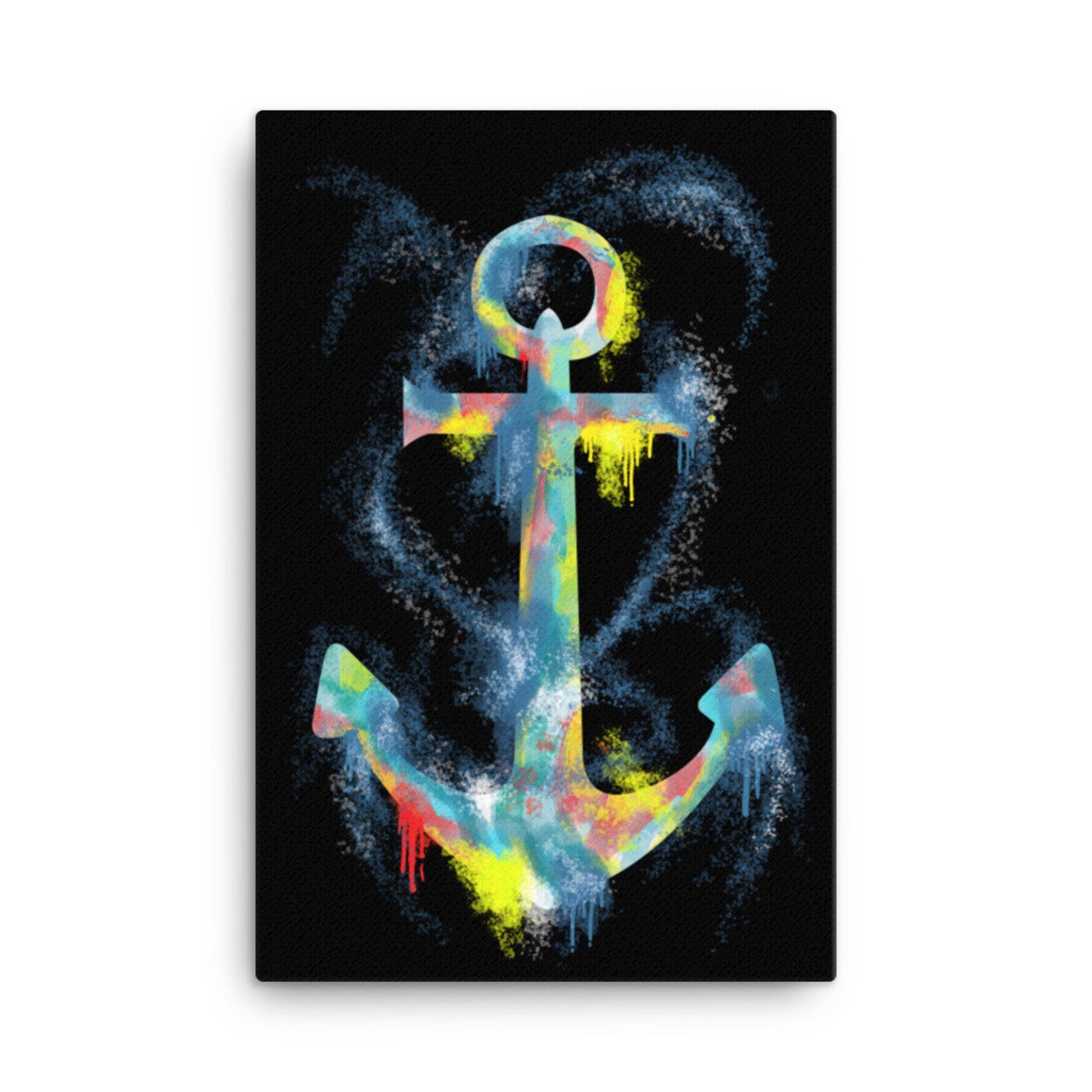 Unique Anchor Graffiti Canvas Wall Art | Graffiti Wall Art ...