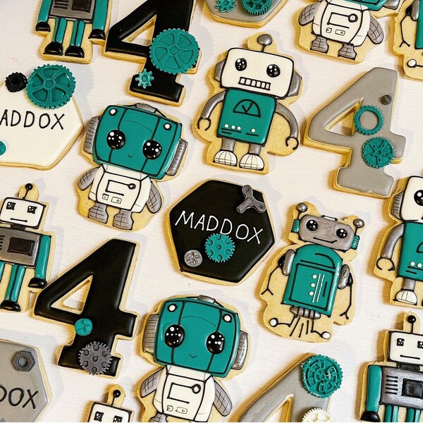 Robot Cookies - Etsy