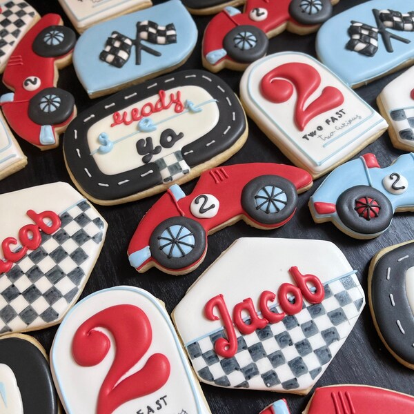 Custom Birthday Cookies Cars - Etsy