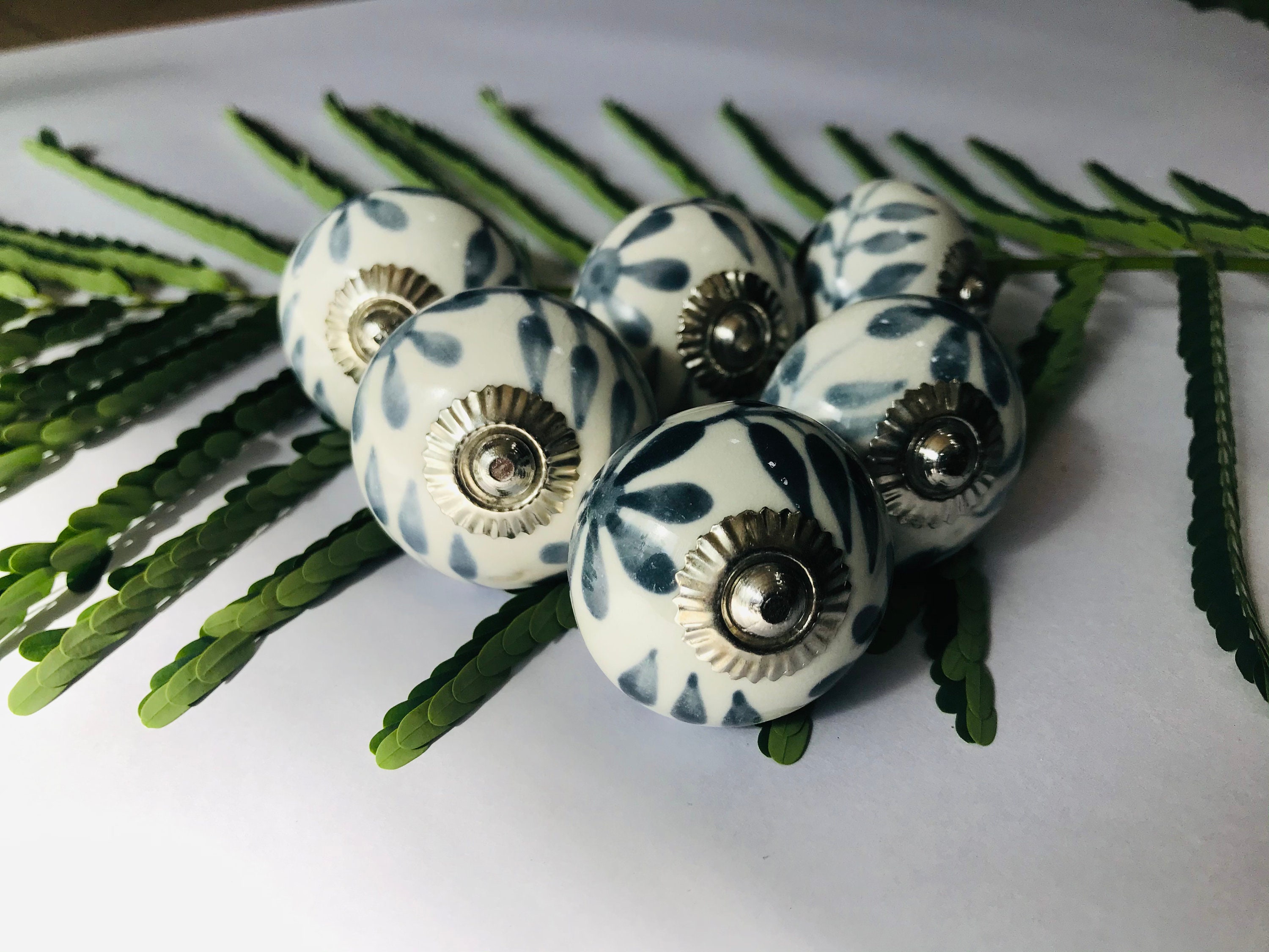 Black and White Handmade Designer Ceramic Knobs/hand Painted - Etsy