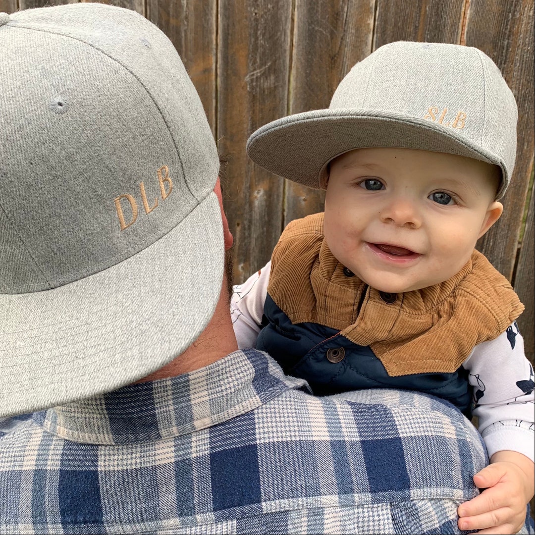 Matching Father/son Flat-billed Hats With Custom Initials ...