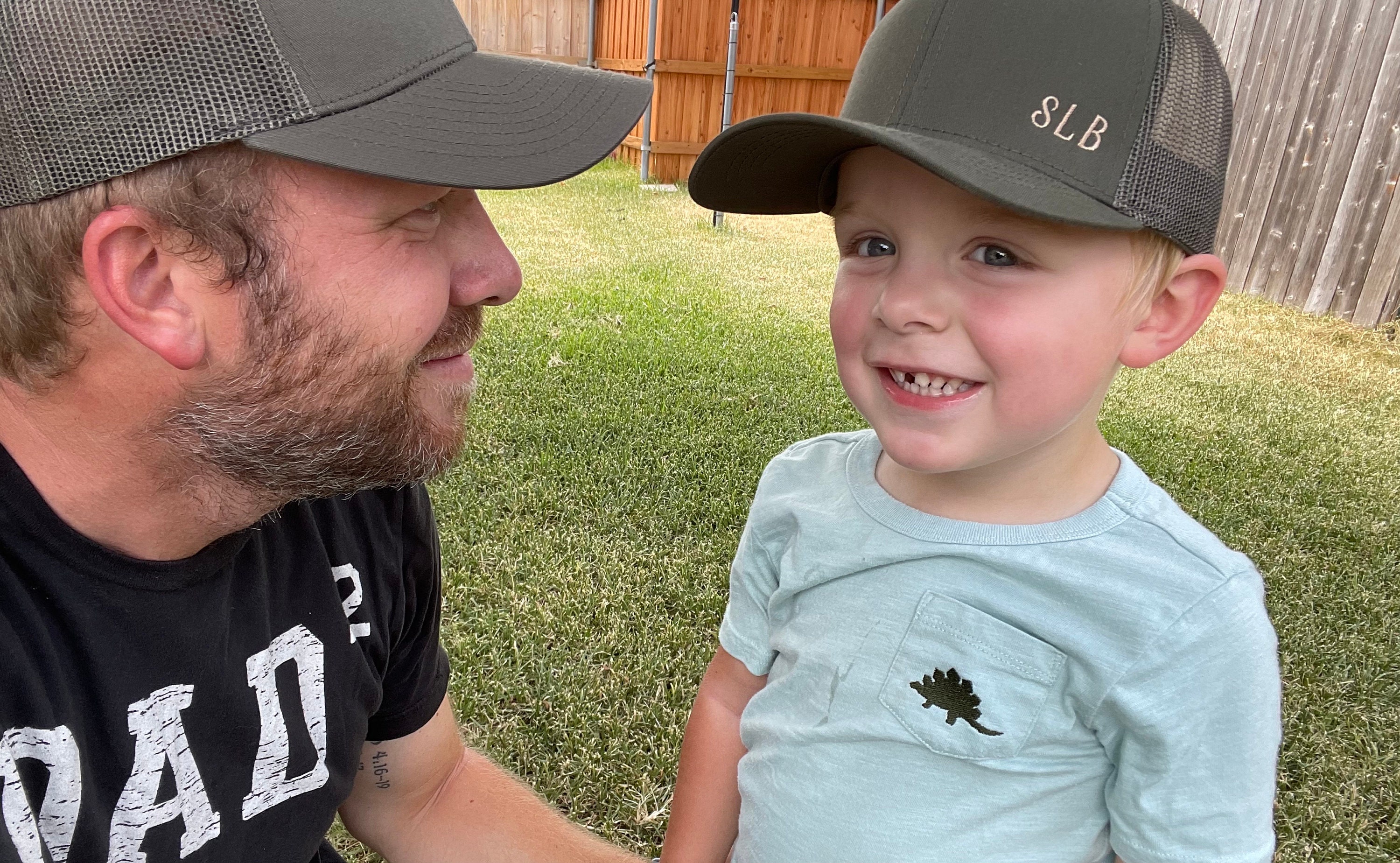 Matching Father/son Trucker Hats With Custom Initials Personalization ...