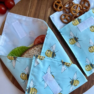 Reusable Food Wrap and Snack Bag Set, Eco-friendly Sandwich Wrap ...