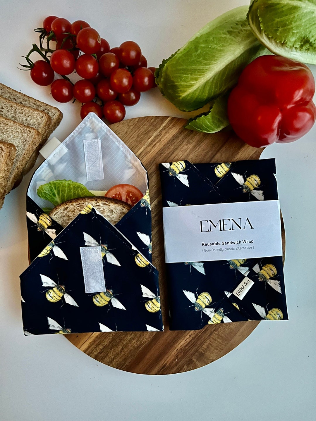 Reusable Sandwich Wrap and Snack Bag Set, Eco-friendly Food Wrap ...