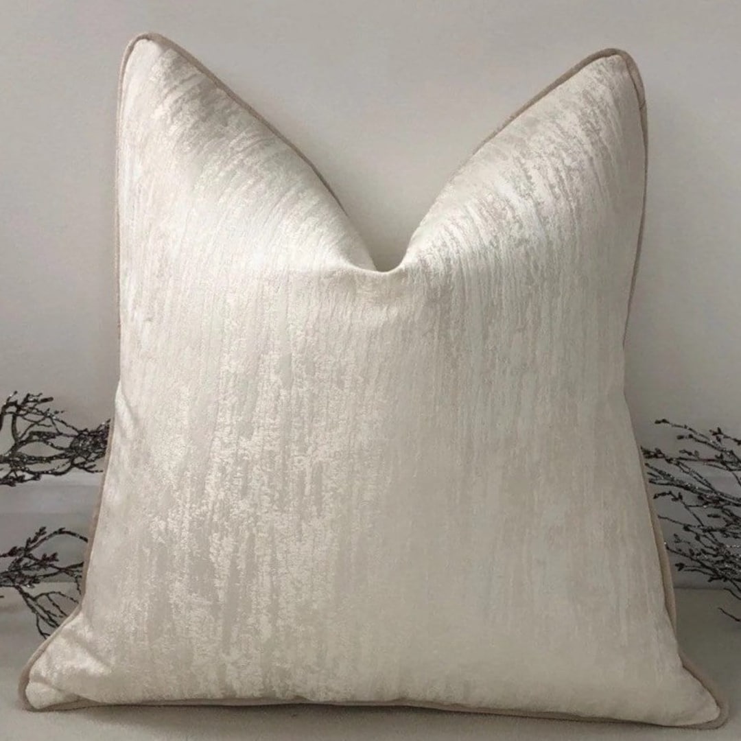 Style No. 50 - Luxury Ivory Cream Cushion, Perfect for a Sofa or Bed ...
