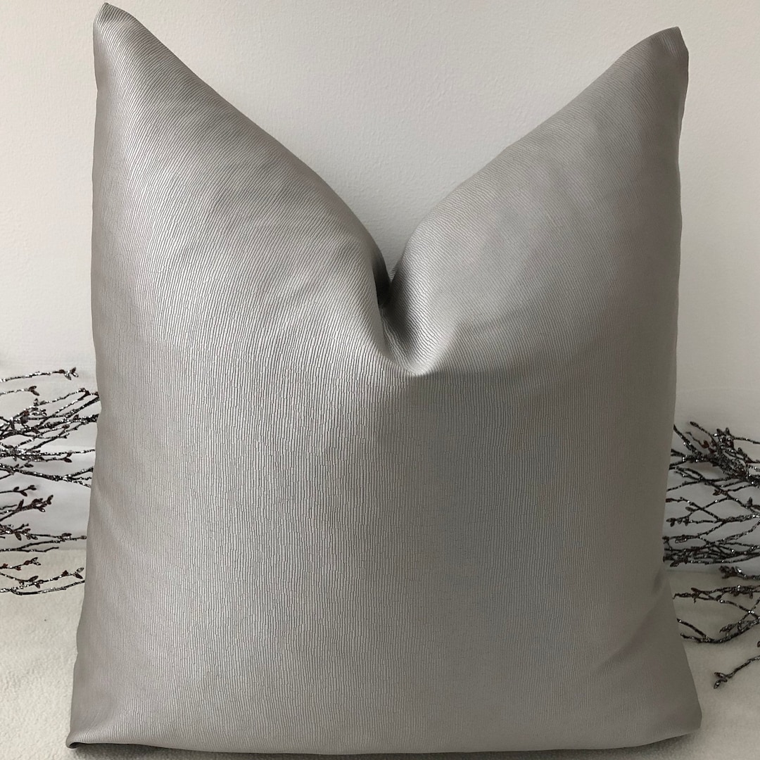 Luxury Grey Greige Extra Soft Cushion Pillow Cover for Sofa Bed Throw ...