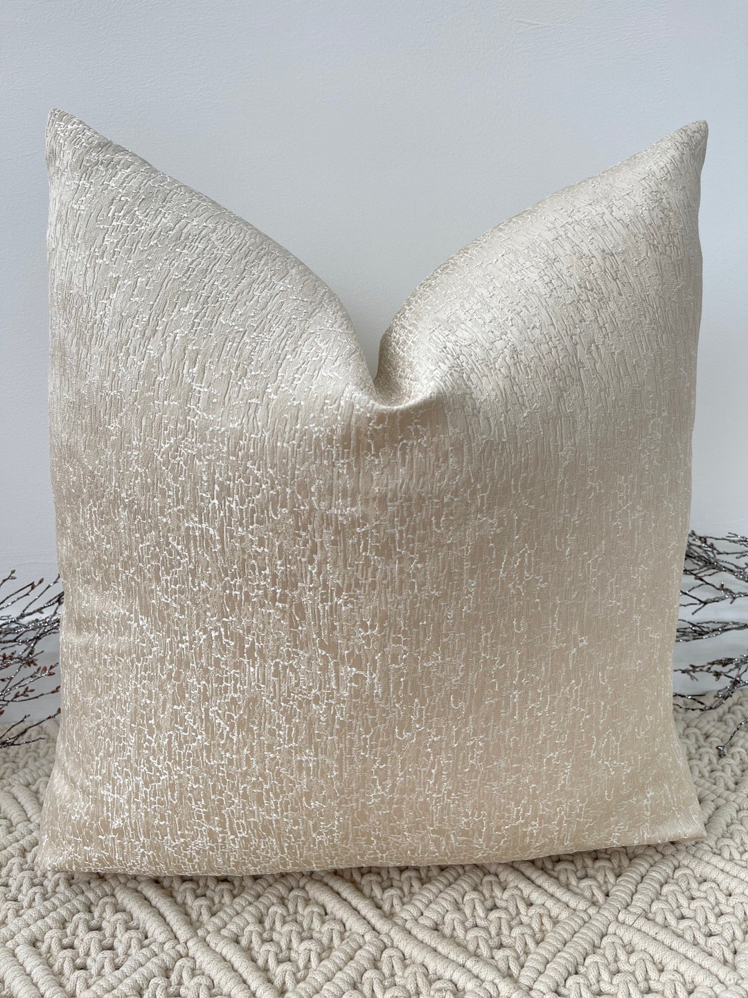 Cream Luxury Textured Cushion Sofa Sofa Beds Cushions - Etsy