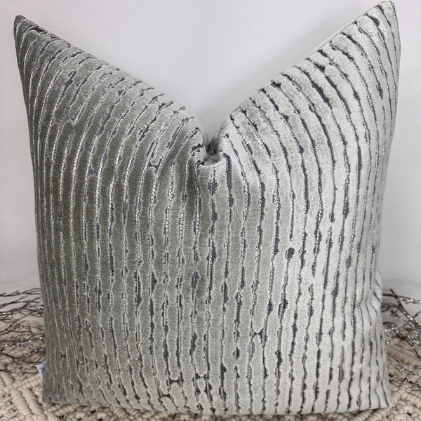 Silver Throw Pillow - Etsy