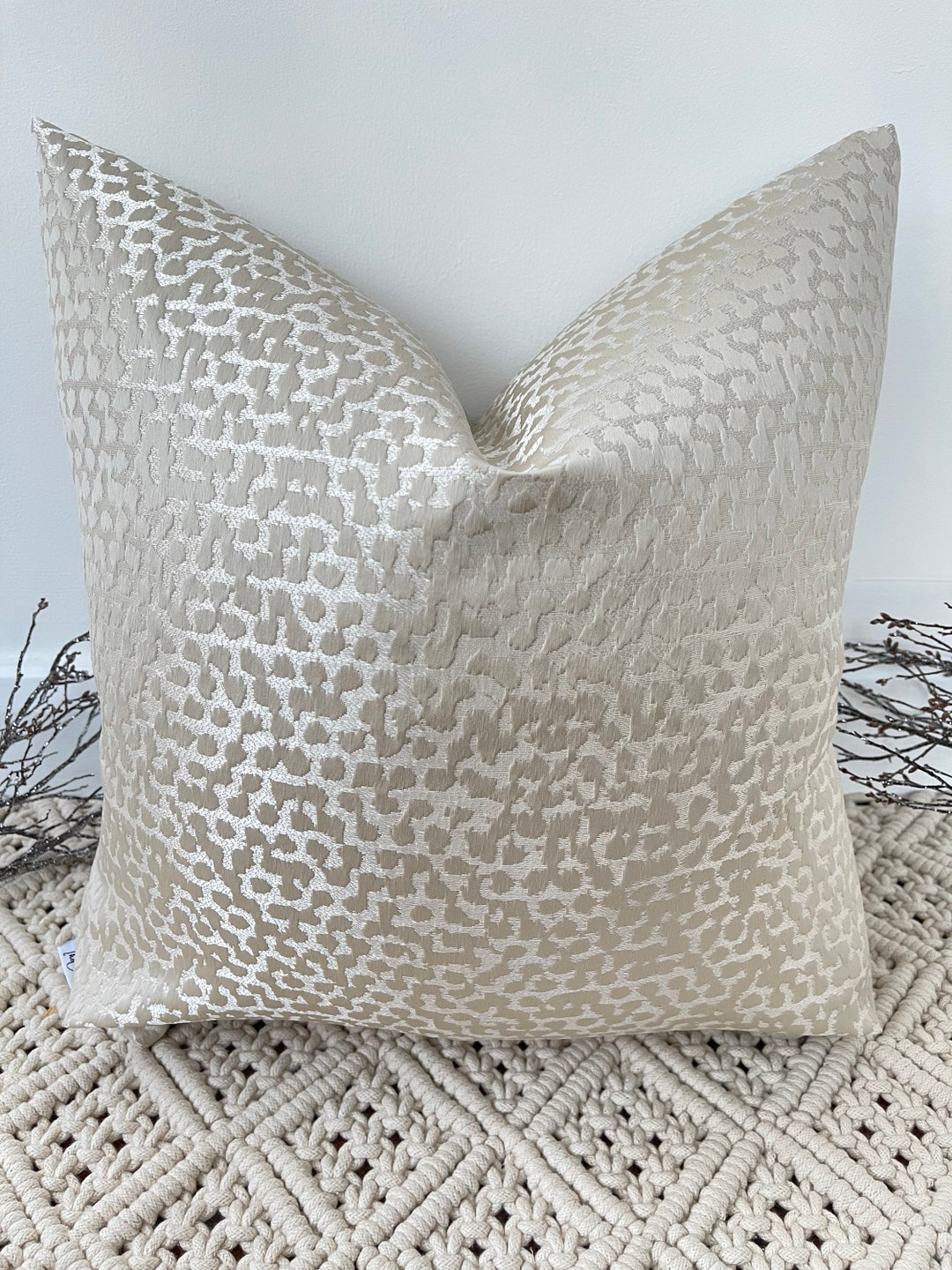 Style No. 87 Luxury Champagne Cushion Pillow Cover for Sofa Bed Throw ...